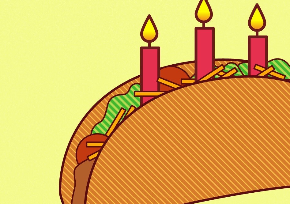 Taco Birthday Card Happy Birthday Funny Card
