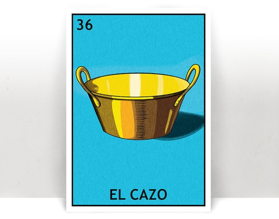 La Cazo Lotería The Saucepan Lottery Art by PrintableAndAwesome