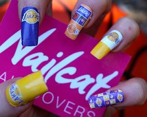 Popular items for nail art transfer on Etsy