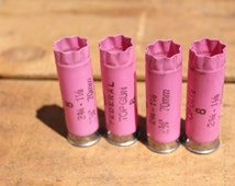 Pink and Silver 12 Guage Empty Shotgun Shells- Package of 4