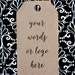 custom tags with your words or logo by CustomStickerAndTag on Etsy