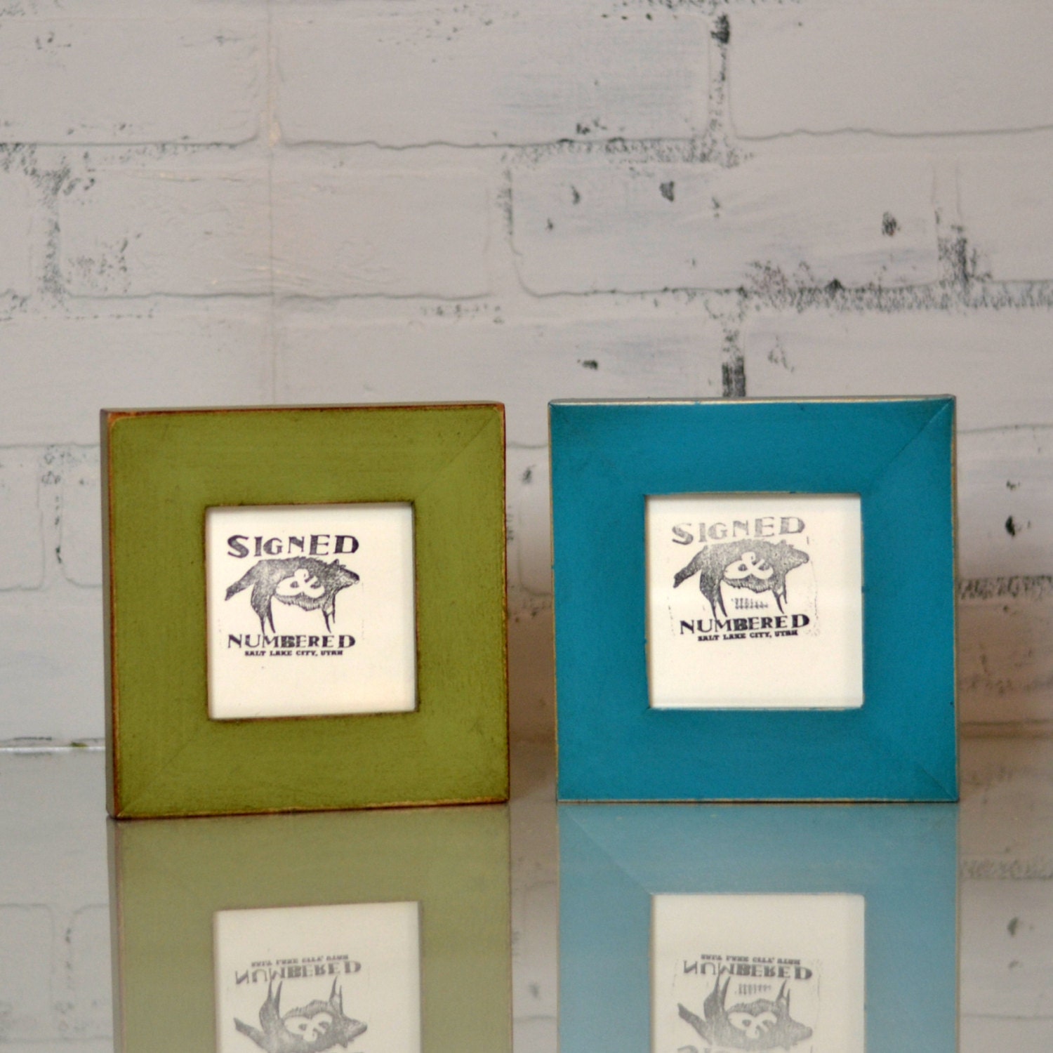 4x4 Square Picture Frame in 1.5-inch Standard by signedandnumbered