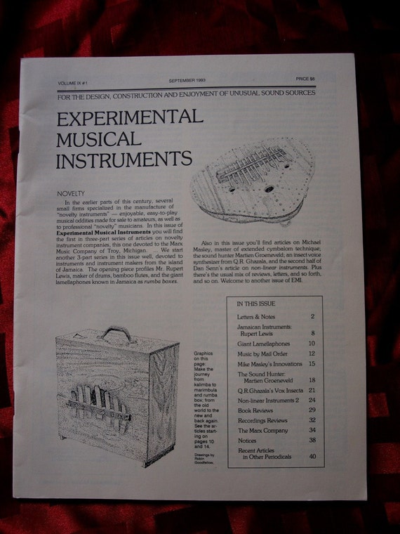 RESERVED Experimental Musical Instruments 1993 Sound Art