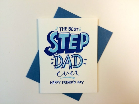 Best Step Dad Ever. Father's Day card. by Benchpressed on Etsy