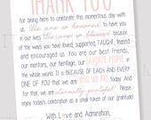 Items similar to Printable Table Notes "To our family and friends ...