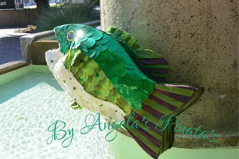 Custom Fish Pinata Bass Fish Piñata Fishermans birthday