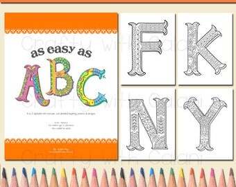 Zentangle alphabet | Etsy