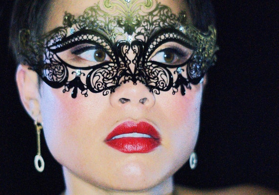 Laser Cut Venetian Face Mask for Masquerade Ball by HigginsCreek