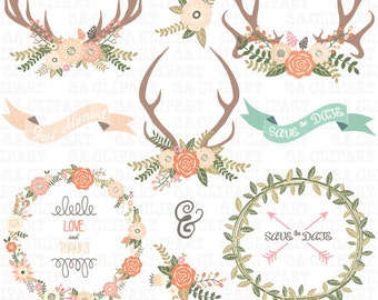 Wedding Clipart WEDDING FLORAL clip art pack