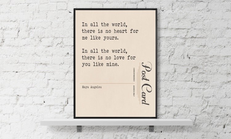 Maya Angelou Quote Print Literary Art Print by MondayMoonDesign