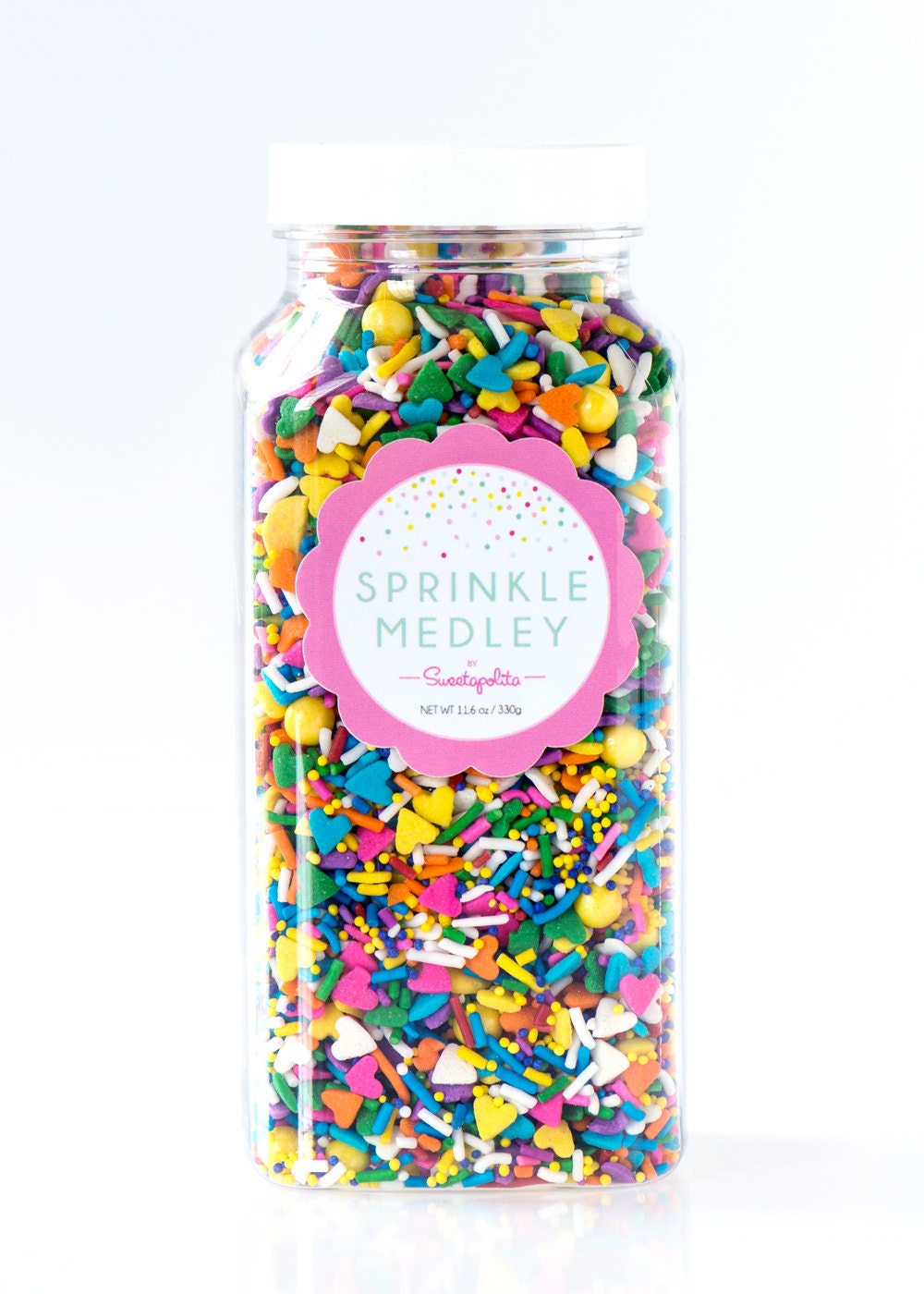 Jumbo Bottle 16 oz 80s POP Sprinkle Medley Colorful