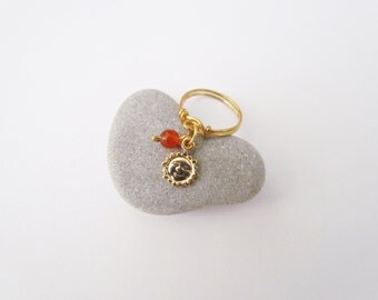 Dangle charm ring | Etsy