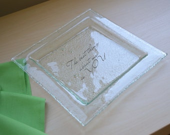 Custom glass plate | Etsy