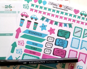 Organizing Stickers Headers Note Section Planner by LillyTop