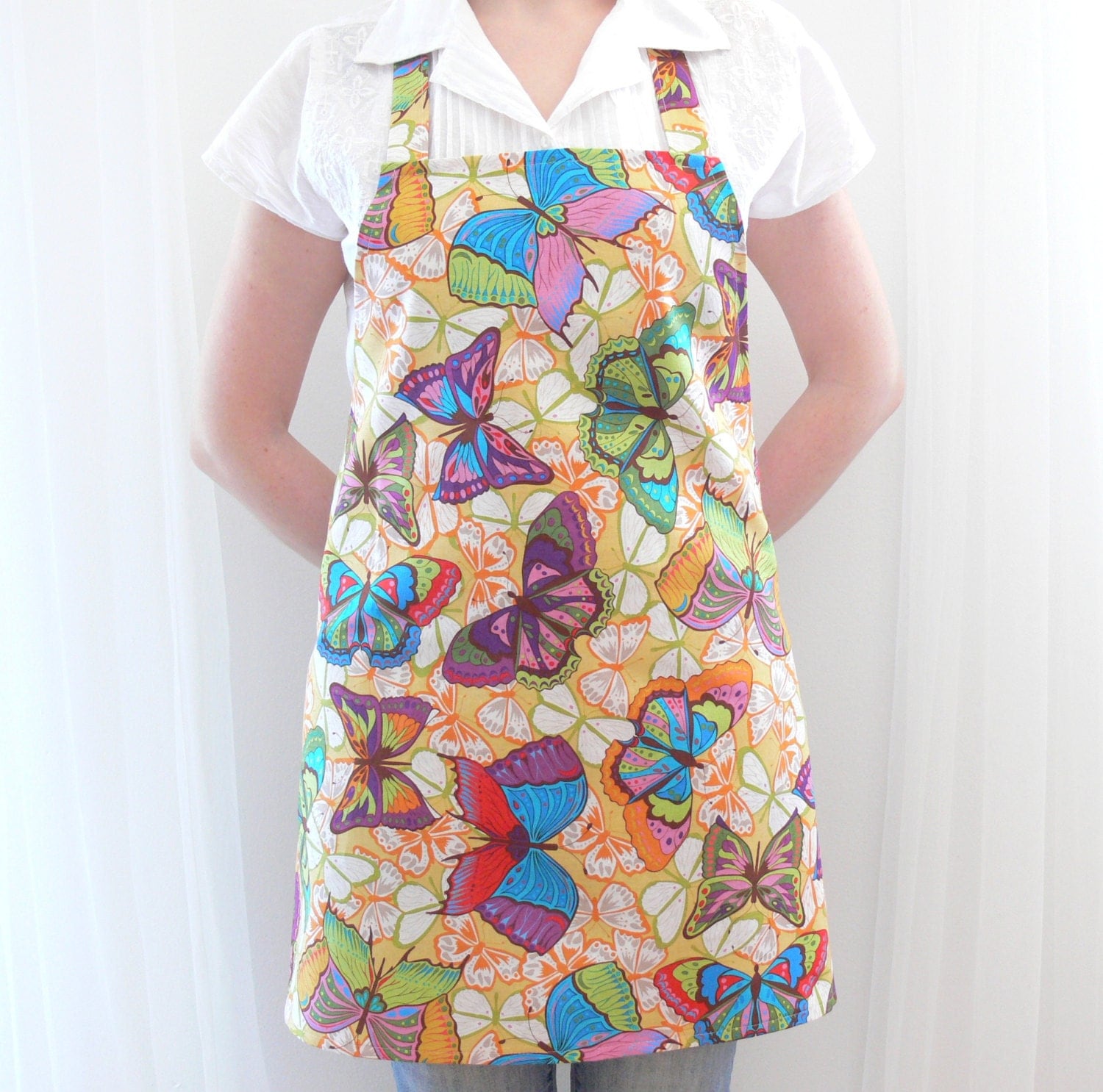 Linen Womens Aprons Aprons for WomenButterfly Full Apron