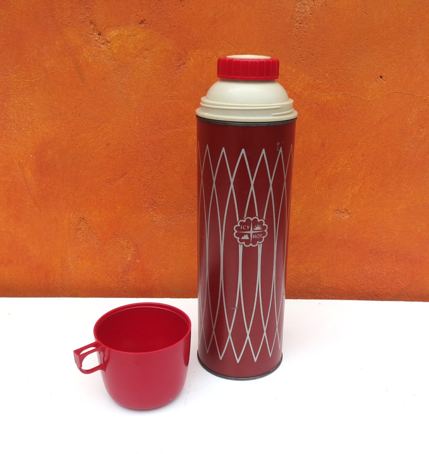 Vintage 1950s 1960s Icy Hot Quart Stainless Steel Insulated Thermos ...