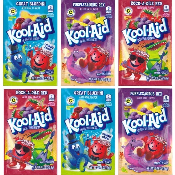 Items similar to Kool Aid • Purplesaurus Rex • Great Bluedini • Rock-A ...