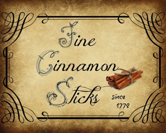 Art Fine Cinnamon Sticks Jar Candle Logo by OldBarnDigitalArt