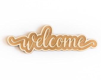 Cursive welcome sign | Etsy