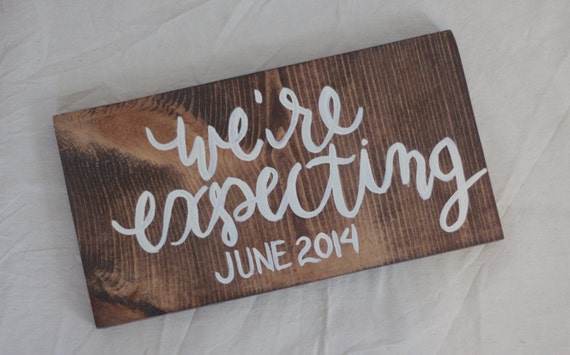 Hand Painted Calligraphy Wooden We're by ktmichelledesigns on Etsy