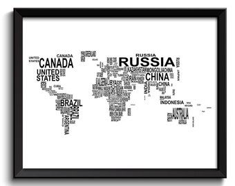 Abstract world map | Etsy