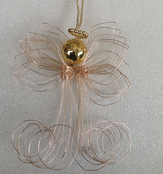 Wire Angel Ornament Hand Formed with Gift Pouch
