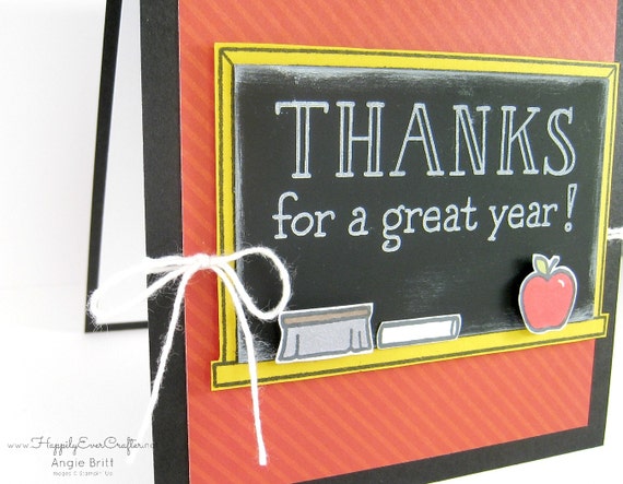 Thank You Teacher Card End of School Year Card Elementary