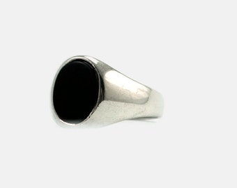 Onyx signet ring | Etsy