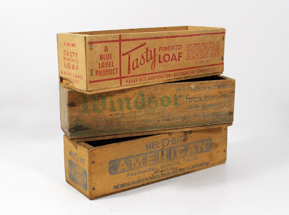 Set of 3 Vintage Wooden Cheese Boxes – Haute Juice