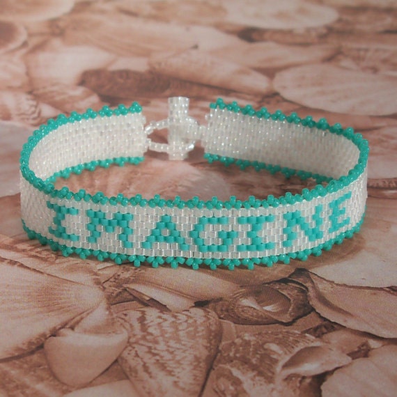 Alphabet Pattern in Odd Count Peyote Stitch by CreativeGoods