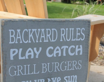 Backyard signs | Etsy