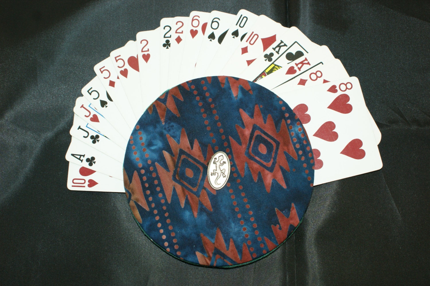 The Gripper Playing Card Holder Fun Southwest Fabric AND FREE
