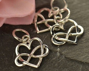 Infinity heart charm | Etsy