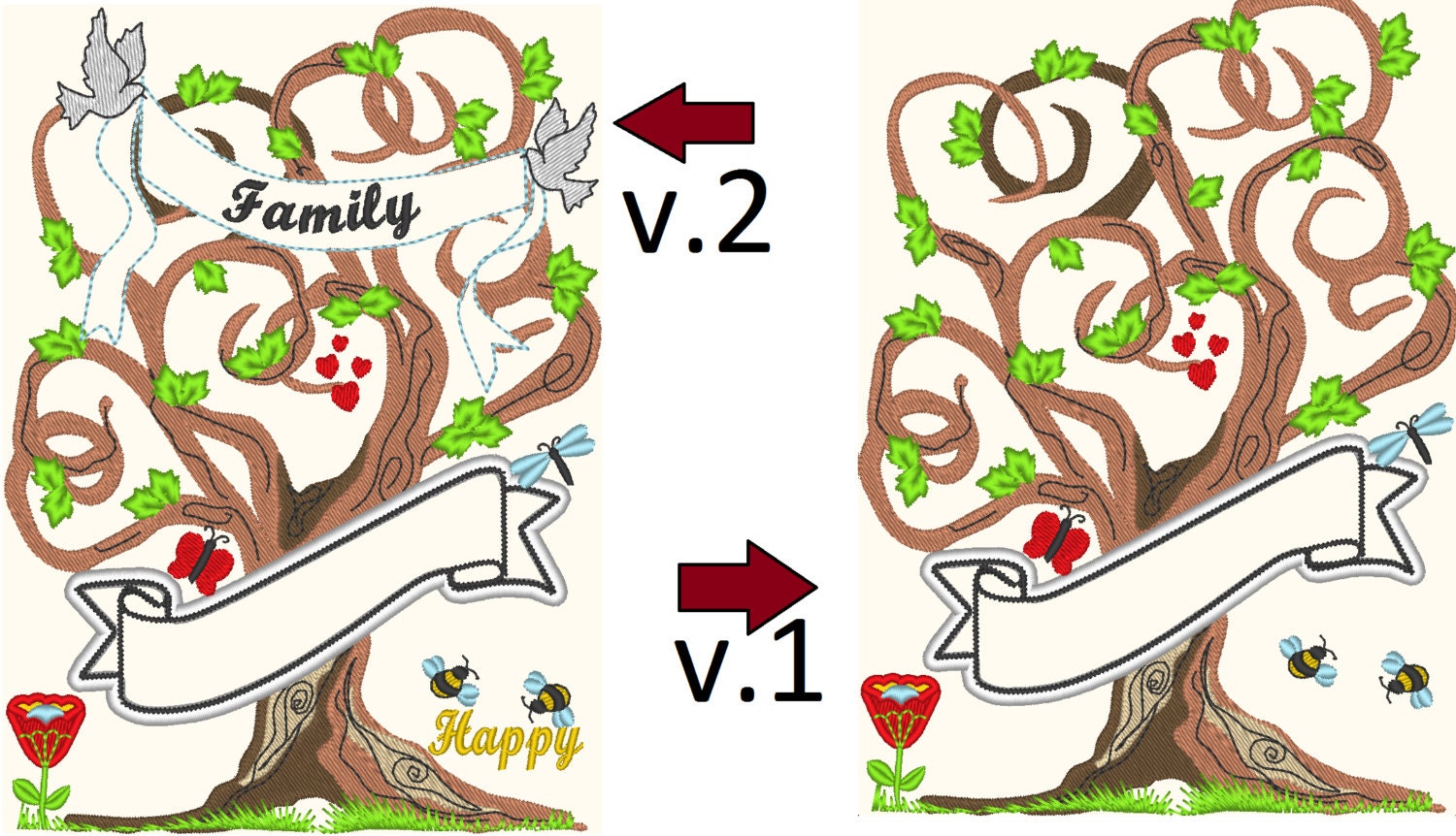 Magical and fairy tale Tree of life Family tree Bee happy