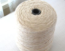 100% Cotton Chenille Yarn Cone, 3 lbs. 1500 yds, Natural Color, Bulky ...