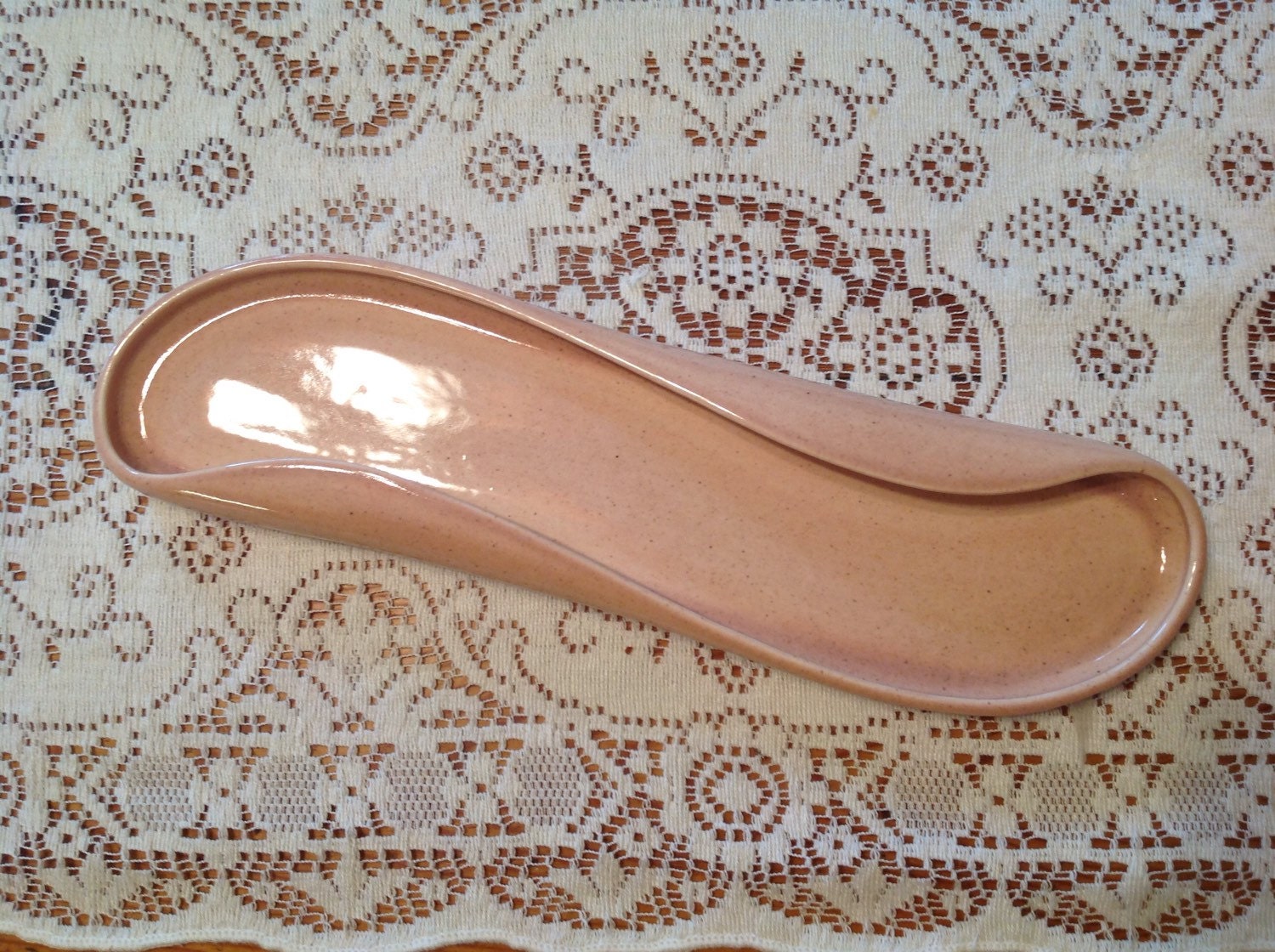 Russell Wright American Modern Coral Celery Dish c 1930’s – Haute Juice