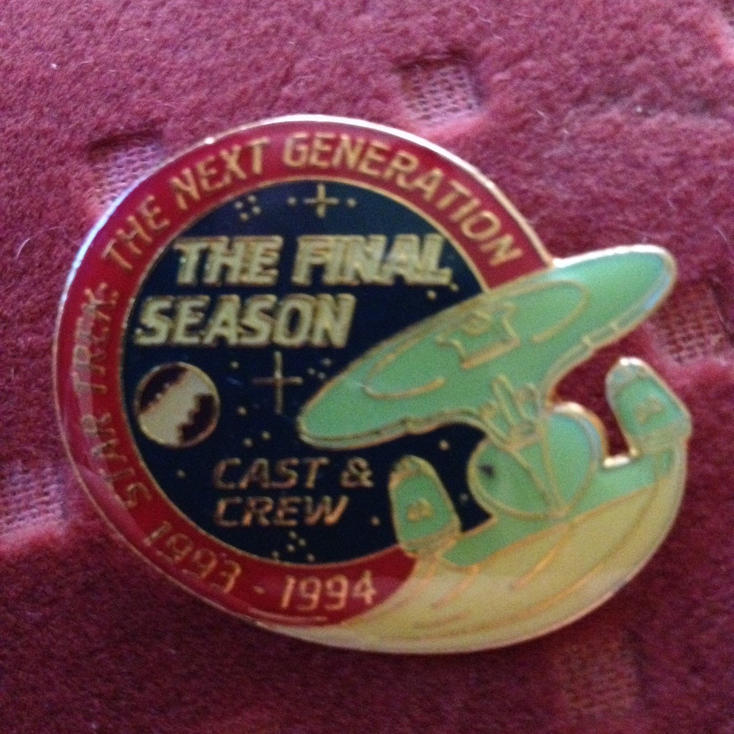 Star Trek the Next Generation1993-1994 The Final Season Cast & Crew Pin ...