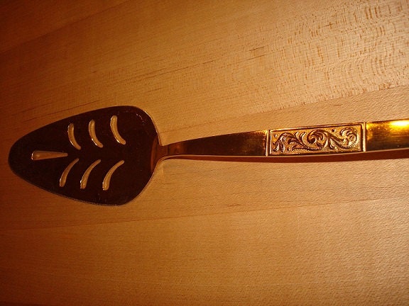 Vintage Gold Plated Stainless Wedding Cake Server / Cake Server – Haute ...