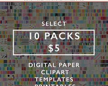 SALE Select 10 for 5 - Digital Paper, Clipart, Templates, and ...