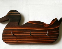 Key Hook, key holder, duck, duck key hook, key rack, wooden key holder ...
