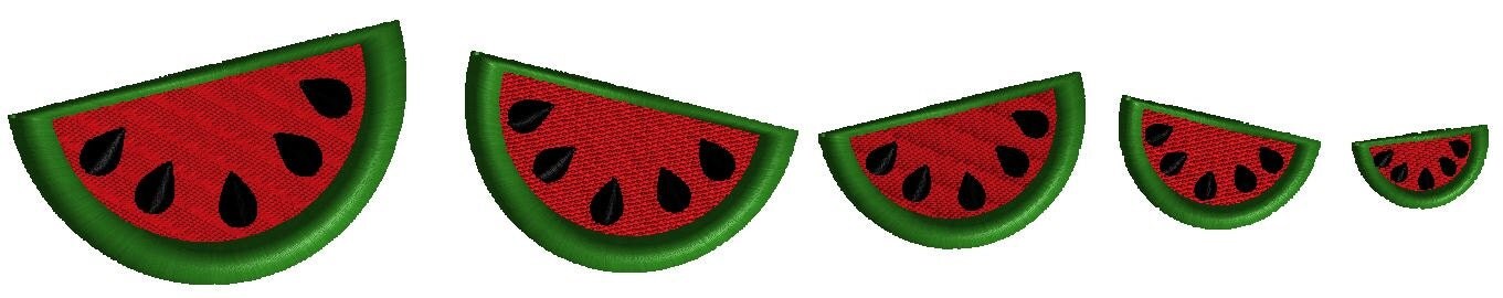 Mini Watermelon Embroidery Design Digital Download 5 sizes