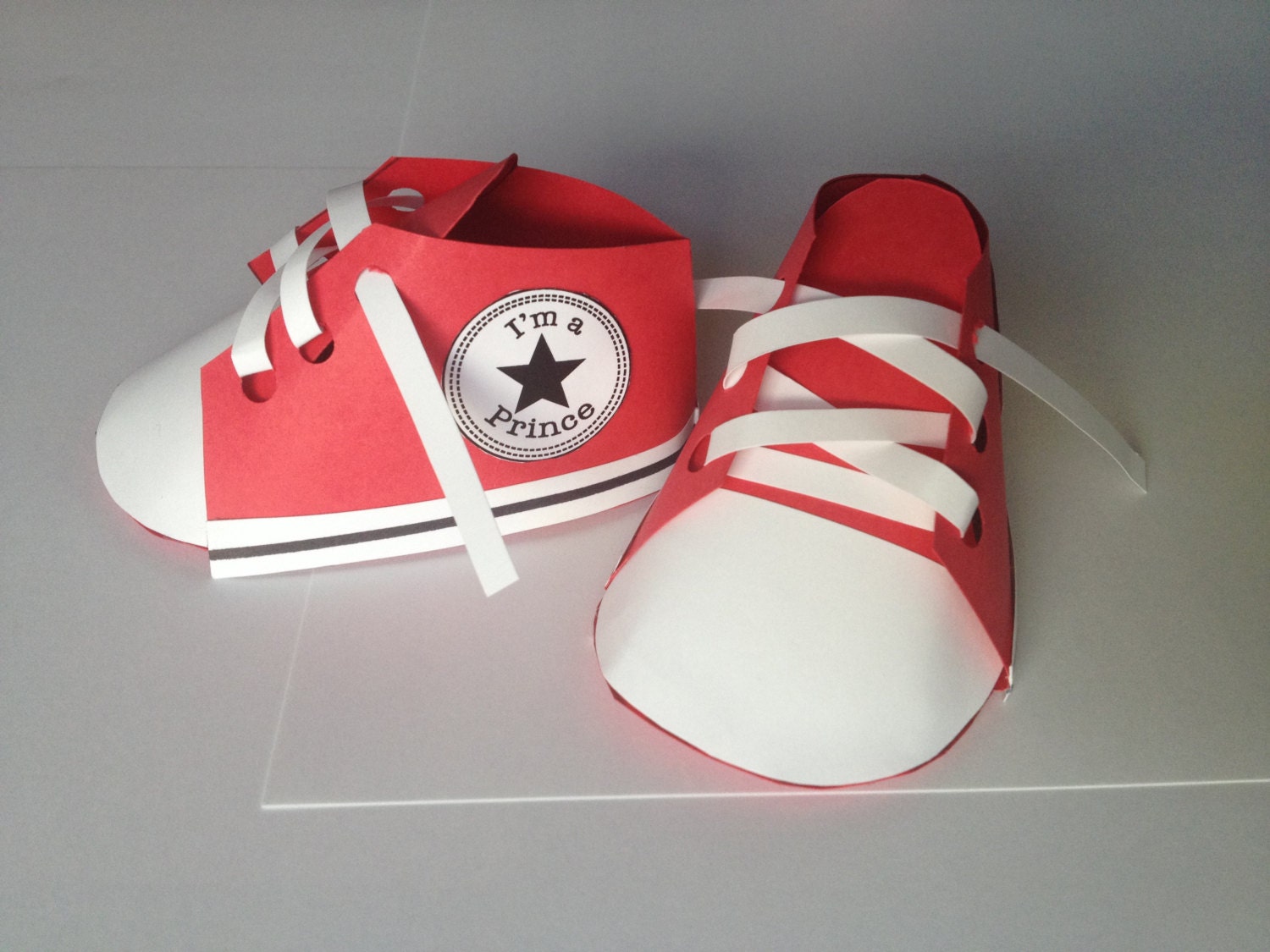 Converse all star themed paper party favor shoe baby shower
