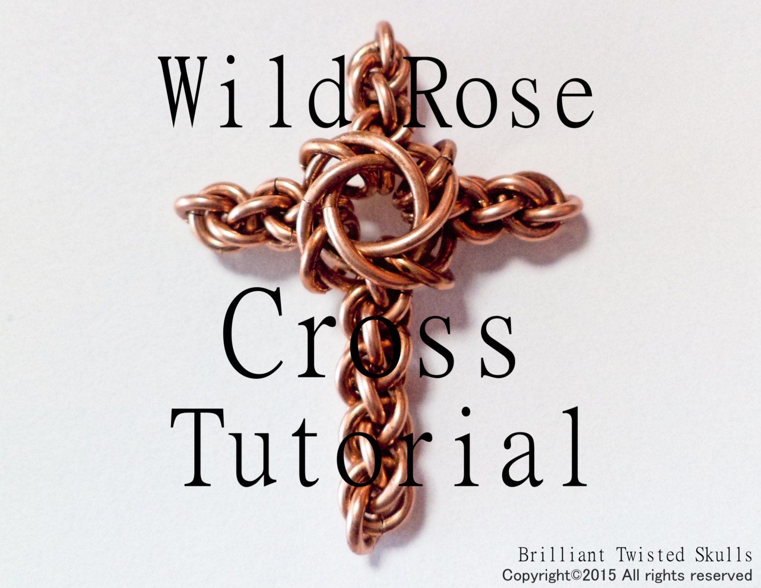Tutorial for Wild Rose Cross Chain Maille Pendant by Brilliant