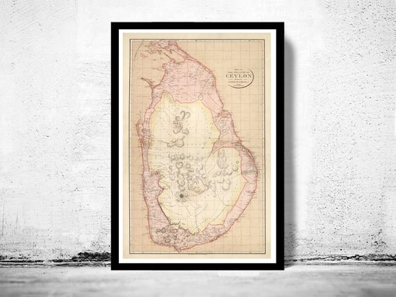 Old Map of Sri Lanka Old Ceylon 1805