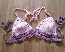 Handmade and vintage items related to crochet bra | Etsy