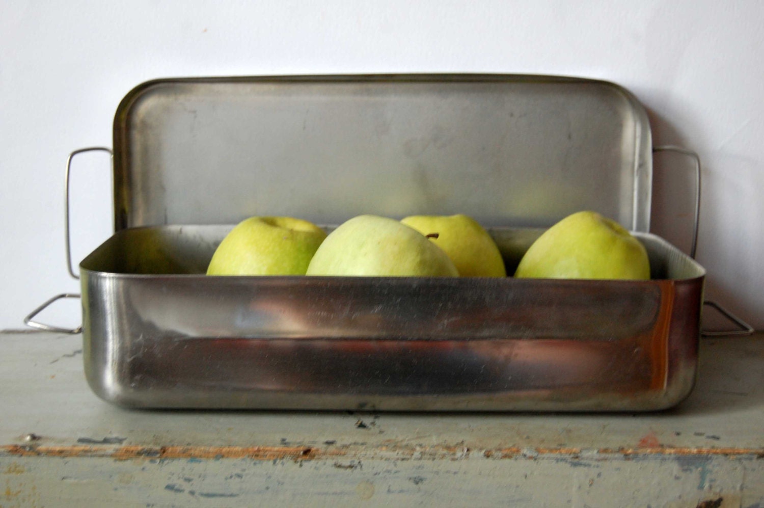 Large metal medical container, Metal lidded storage, Vintage organizer ...