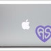 Custom Monogram Vinyl Macbook Stickers Mac Decal by FineArtDecals