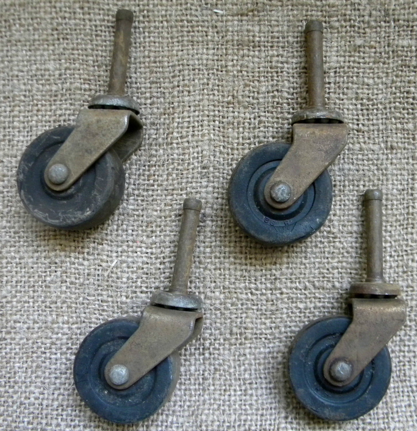 Vintage Caster Wheels Furniture Restoration – Industrial Assemblage ...