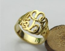 Popular items for script initials on Etsy