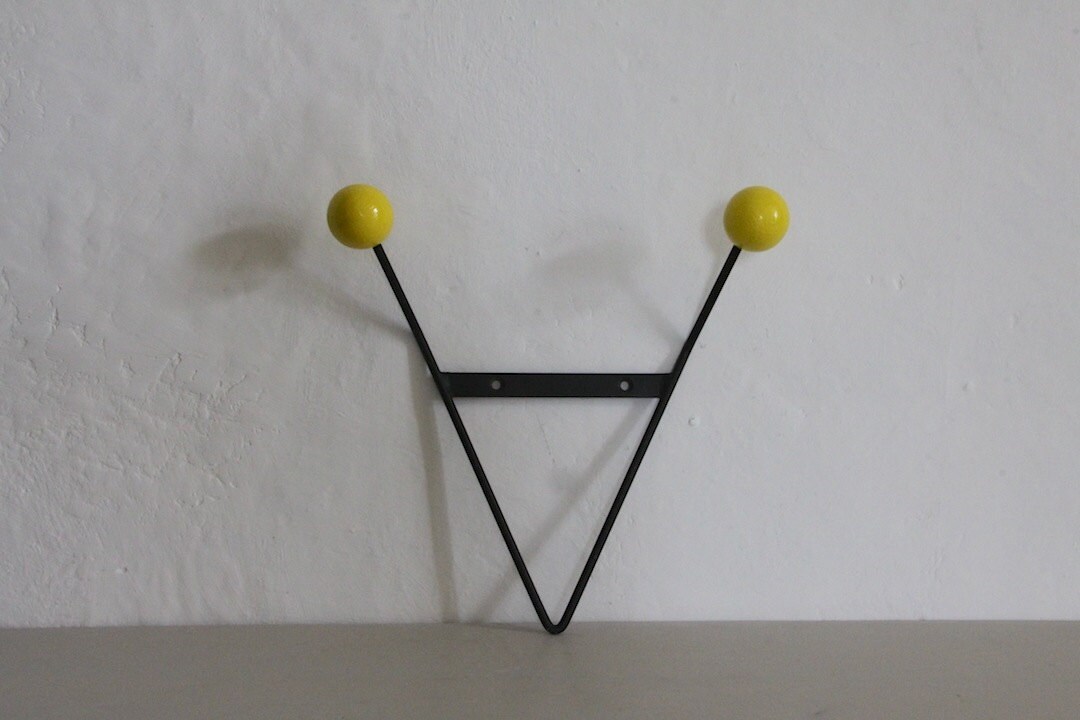 Retro Atomic Coat Hook Hat Rack 50s Yellow Atomic Balls – Haute Juice